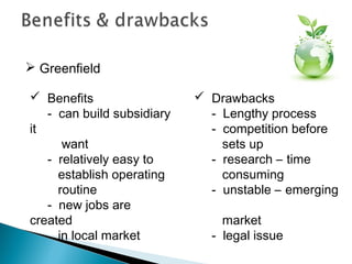 international marketing entry strategies | PPT