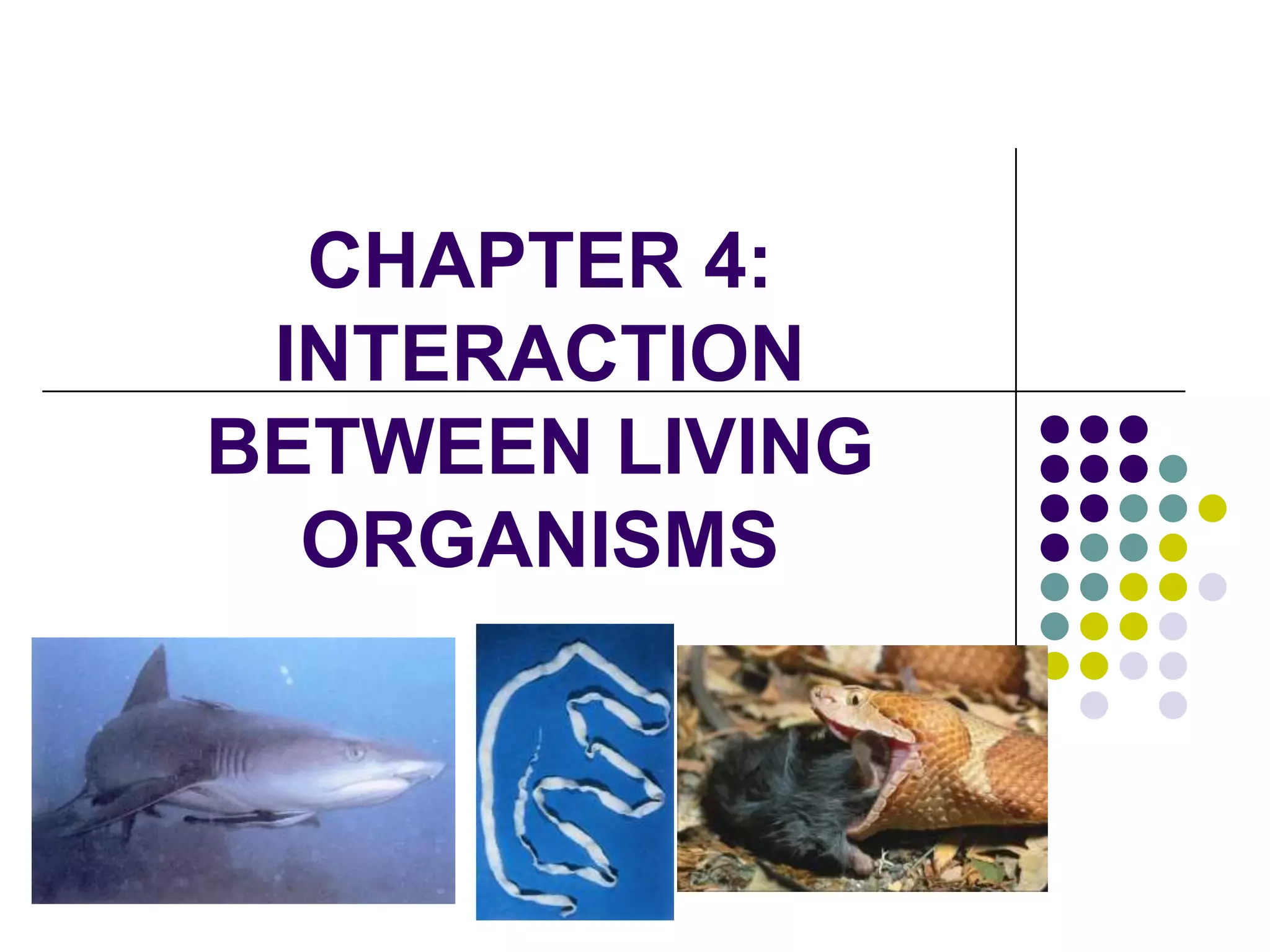Chapter 4 interaction between organism | PPT