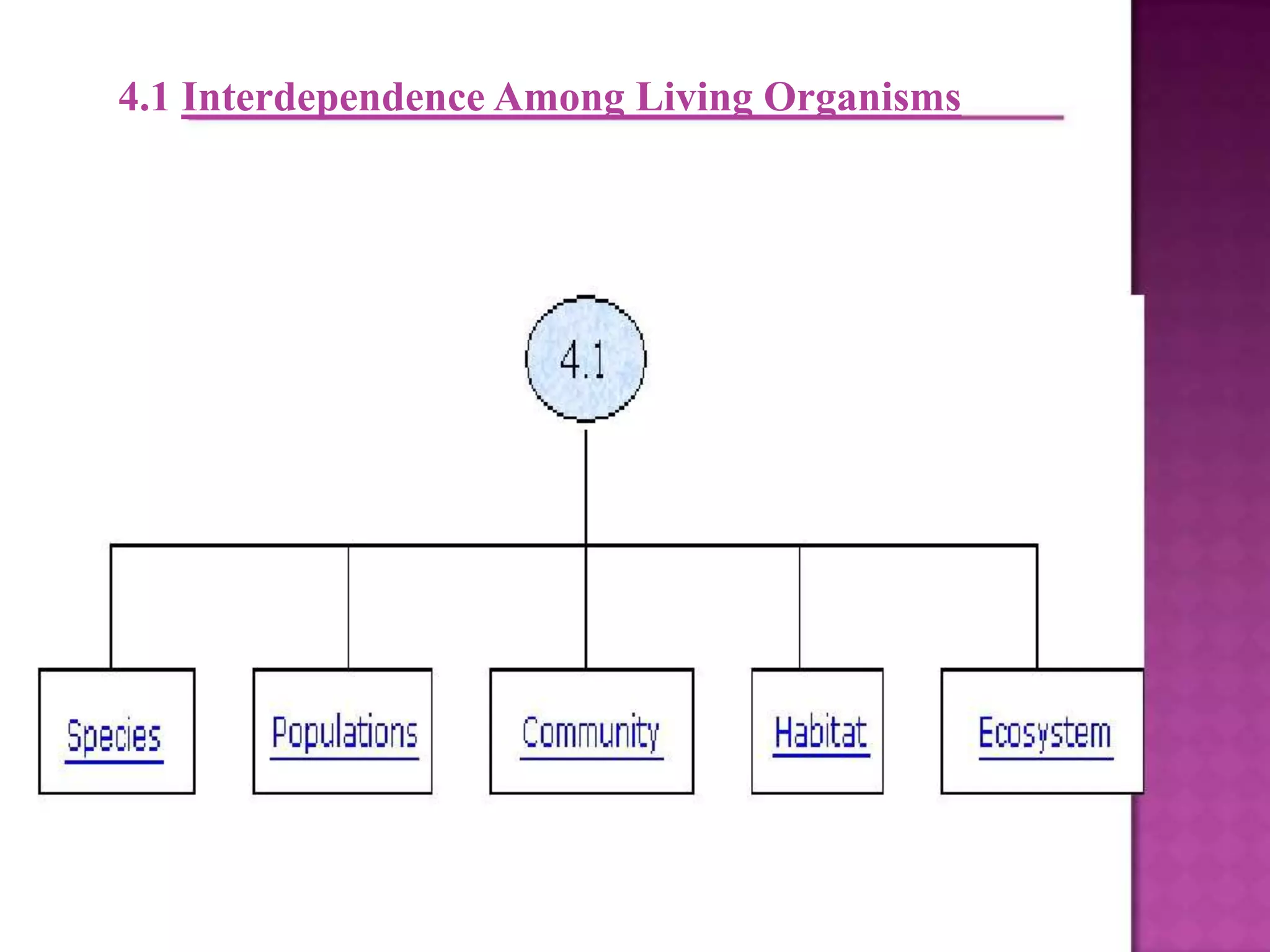 Chapter 4 interdependence among living organisms and the envirronment ...