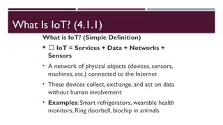 Chapter 4 Internet of Things (IoT) internet | PPTX