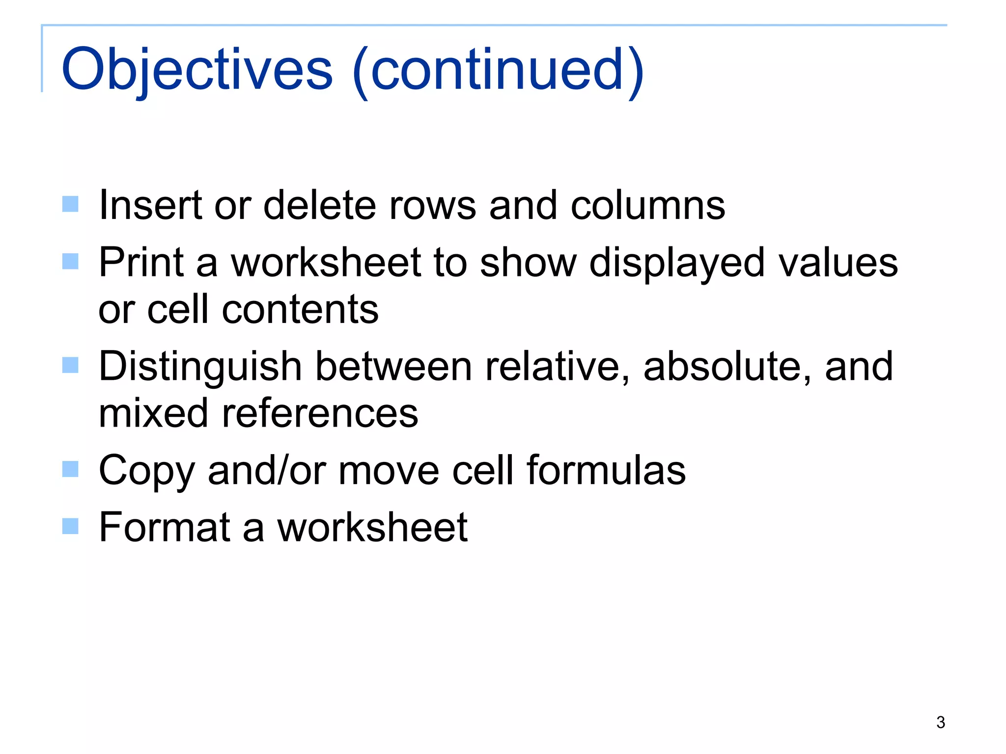 Tid Chapter 4 Introduction To Spreadsheetexcel Ppt Desktop Publishing Computer Software