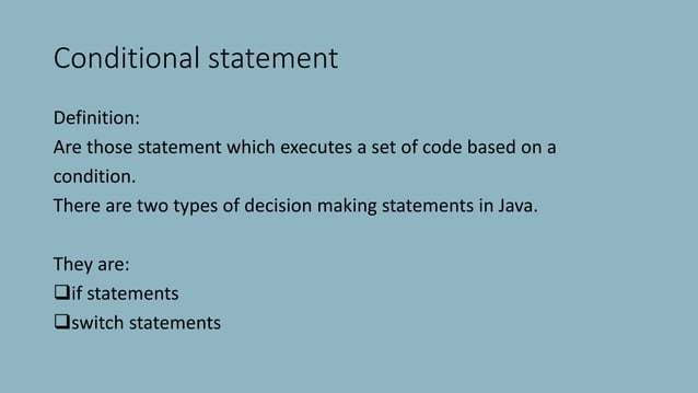 Chapter 4 java | PPT