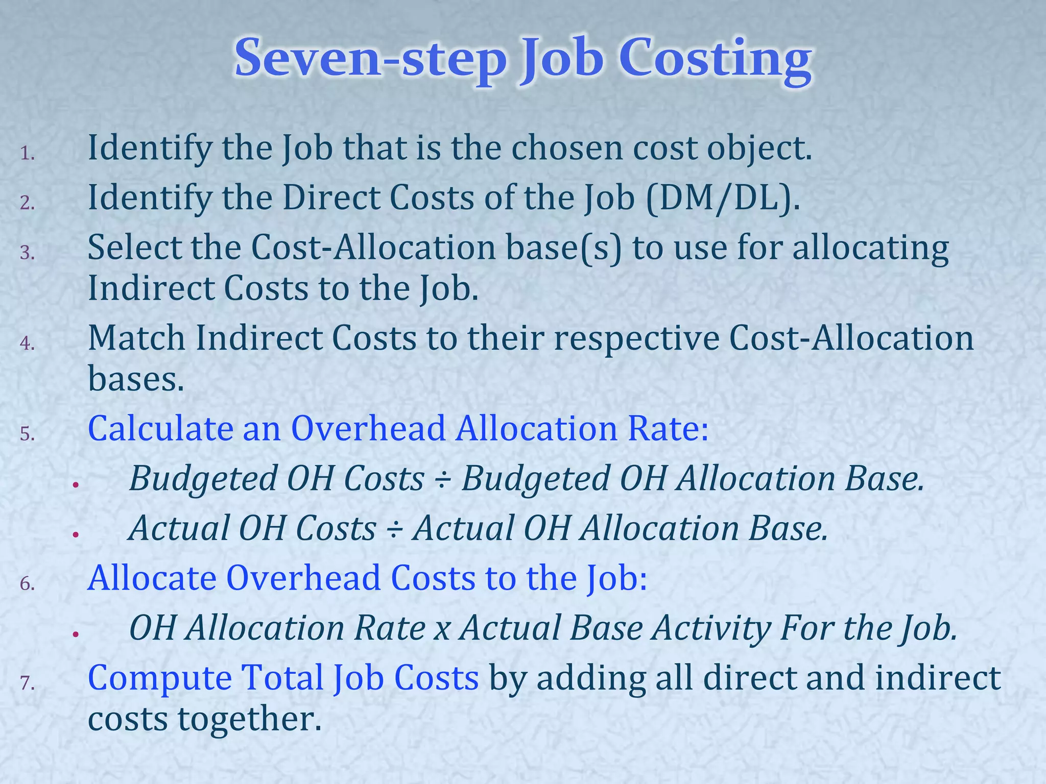Chapter4 job costing | PPSX