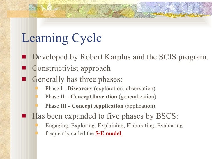 Chapter 4 learning cycle