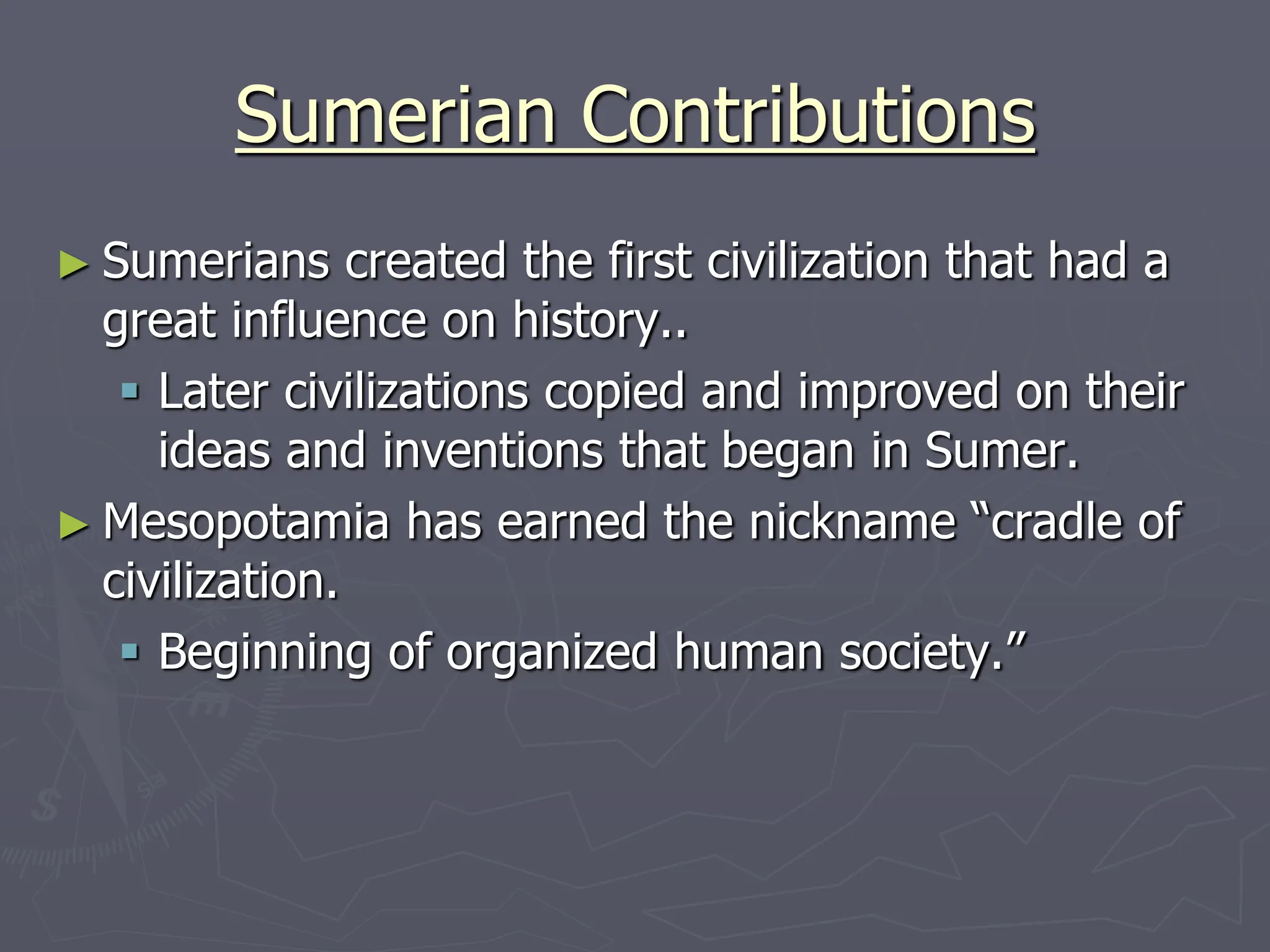 Chapter 4 lesson 1 the sumerians.pptx presentation | PPTX | Commodities | Economy
