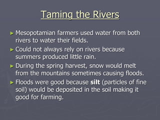 Chapter 4 lesson 1 the sumerians.pptx presentation | PPTX | Commodities | Economy
