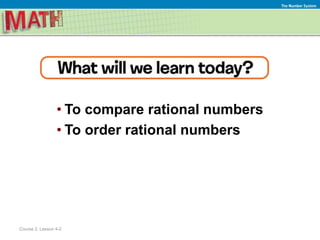 (7) Lesson 4.2 - Compare and order Rational Numbers | PPTX
