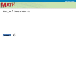 (7) lesson 4.6 - Multiply Fractions | PPTX