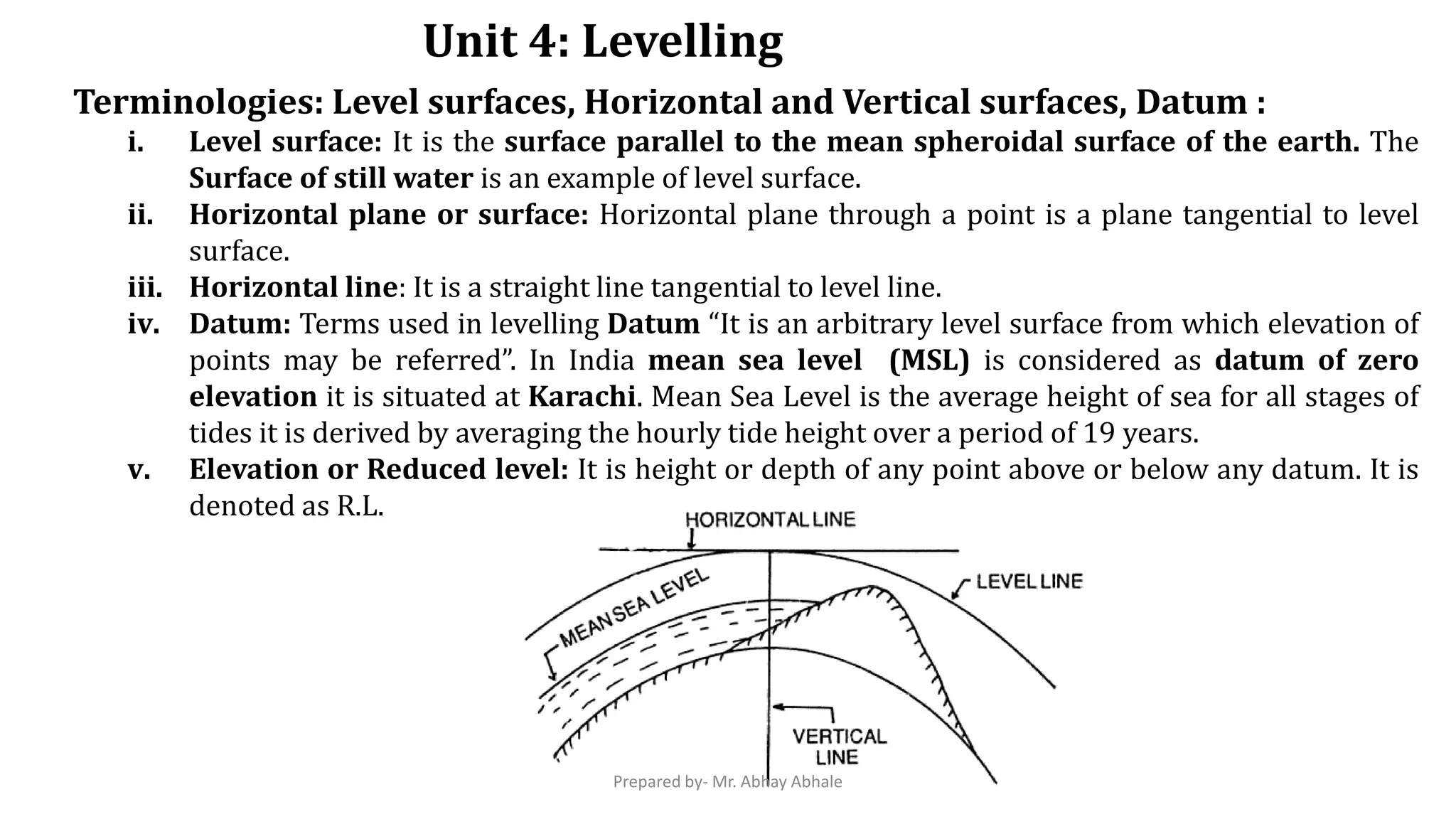 Chapter 4 Levelling | PPT