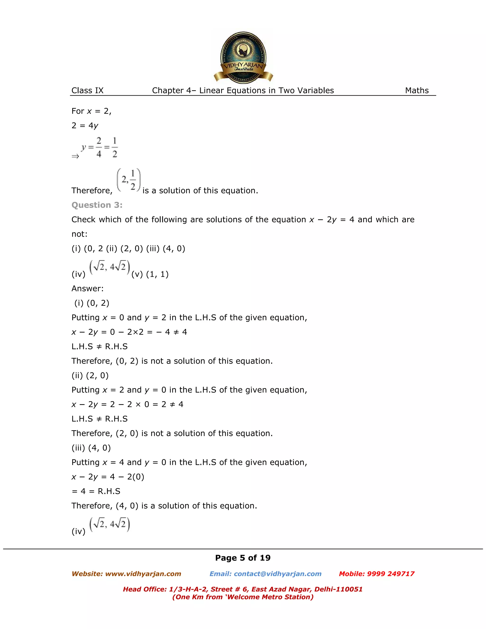 linear_equations_in_two_variables | PDF | Physics | Science