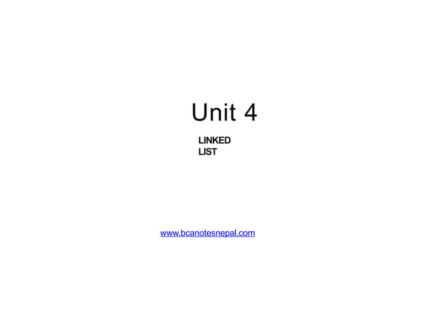 Link List : Introduction to List and Linked Lists | PPTX