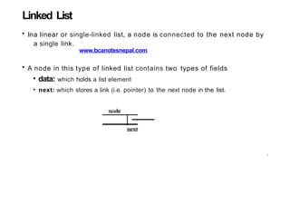 Link List : Introduction to List and Linked Lists | PPTX
