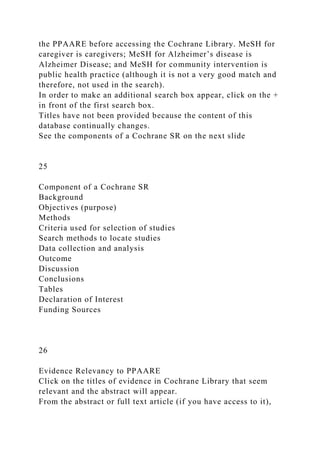 Chapter 4Locating Relevant Evidence Learning OutcomesA.docx