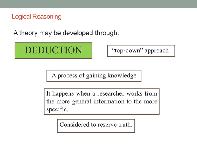 Chapter 4 logical reasoning | PPTX | Science