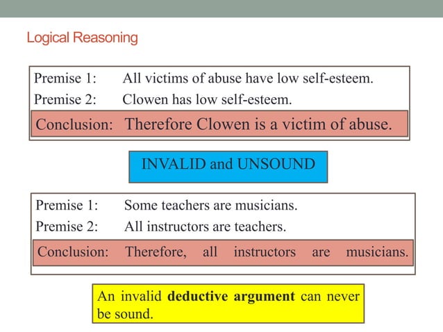 Chapter 4 logical reasoning | PPTX | Science