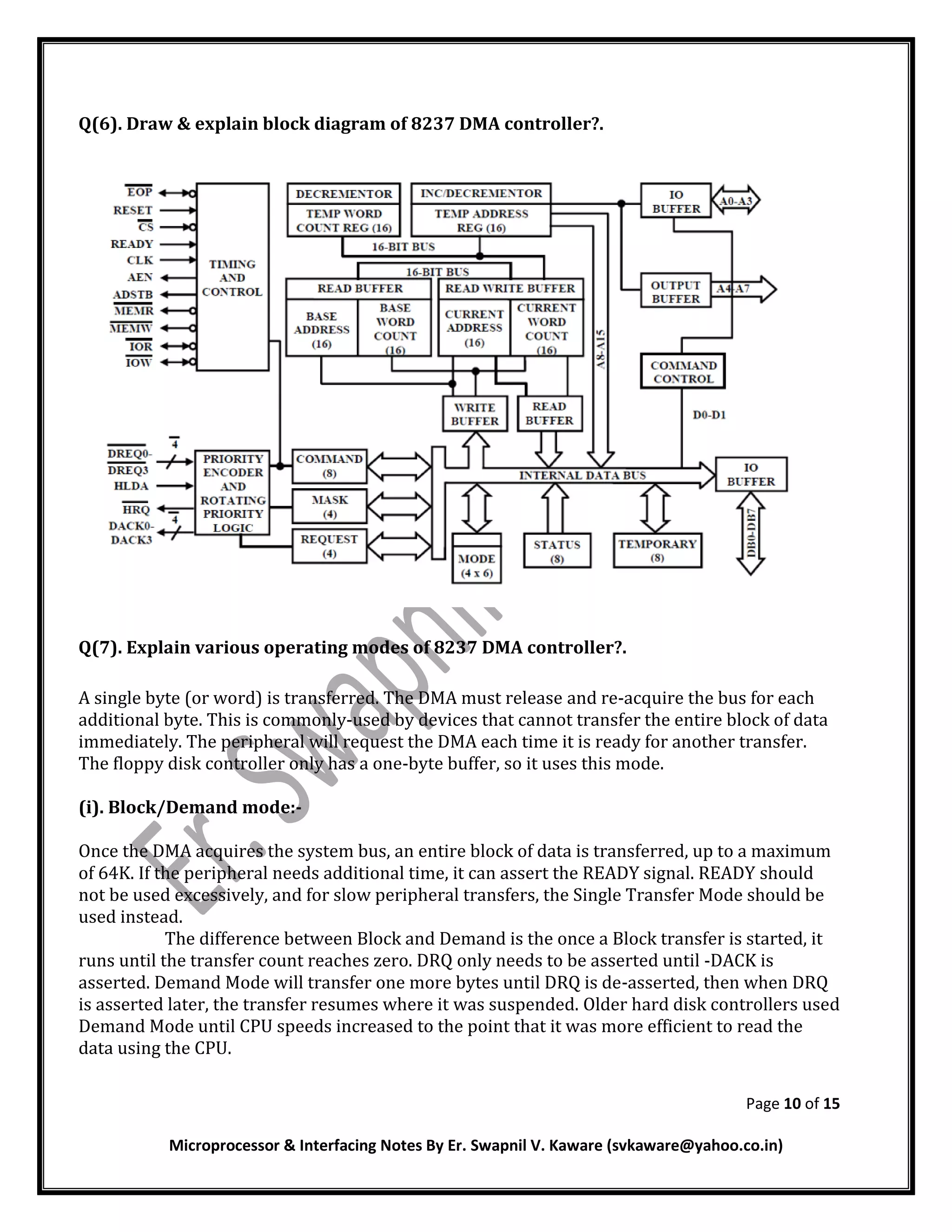 Microprocessor & Interfacing (Part-2) By Er. Swapnil V. Kaware | PDF