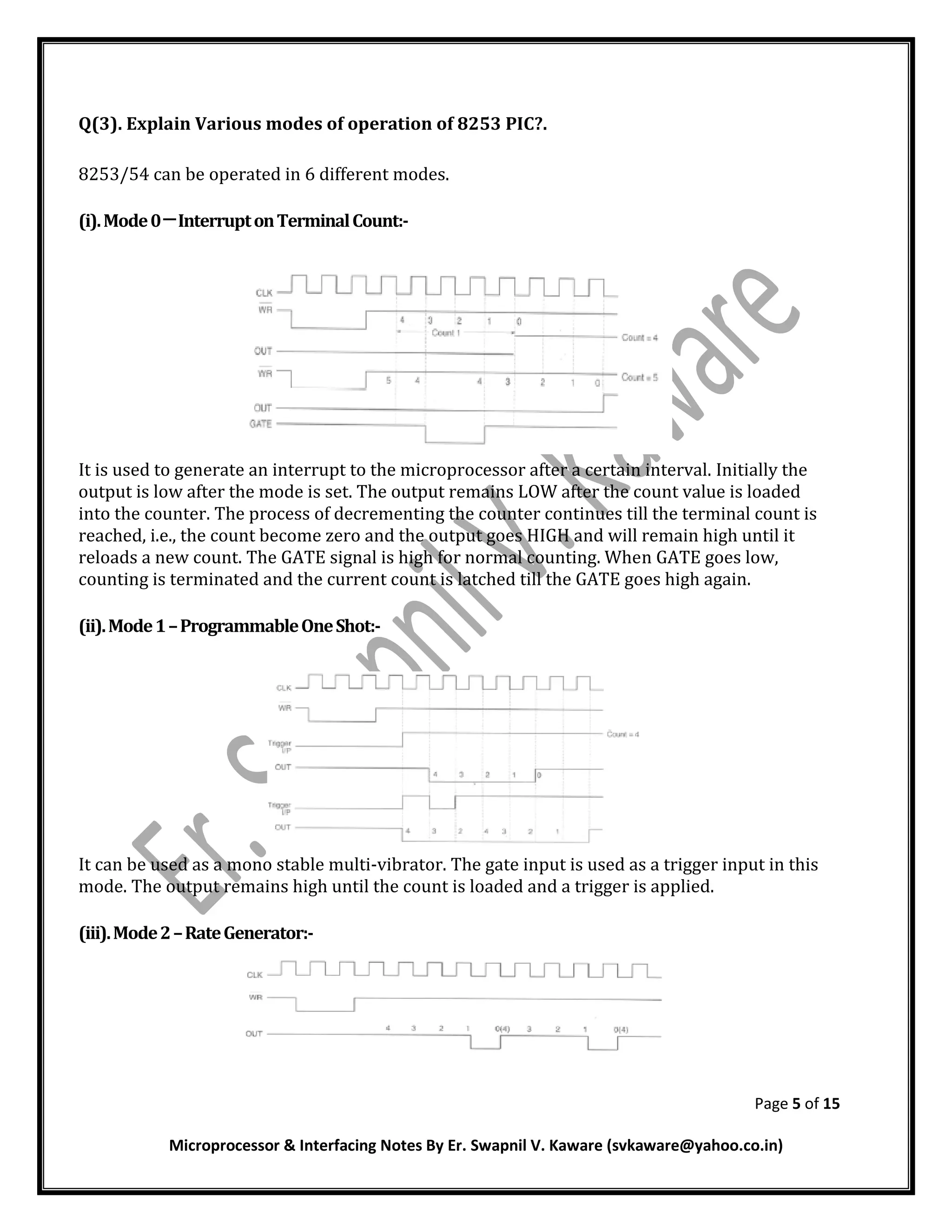 Microprocessor & Interfacing (Part-2) By Er. Swapnil V. Kaware | PDF