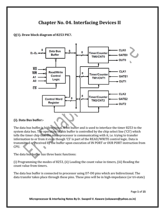 Microprocessor & Interfacing (Part-2) By Er. Swapnil V. Kaware | PDF