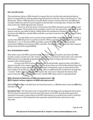 Microprocessor & Interfacing (Part-2) By Er. Swapnil V. Kaware | PDF