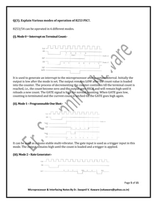 Microprocessor & Interfacing (Part-2) By Er. Swapnil V. Kaware | PDF