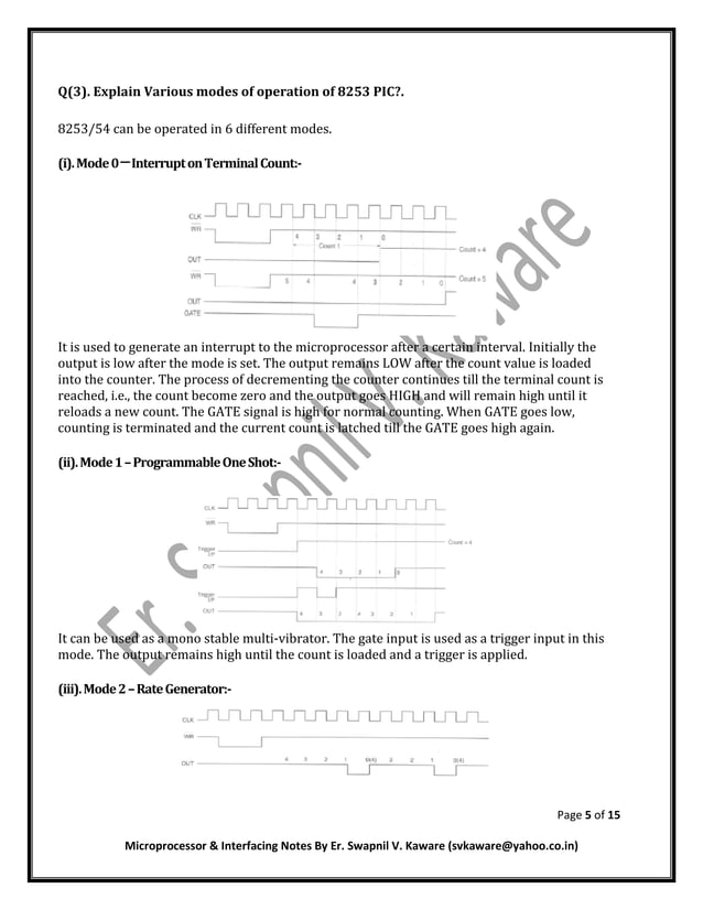 Microprocessor & Interfacing (Part-2) By Er. Swapnil V. Kaware | PDF