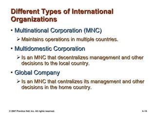 Chapter 4 Managing In A Global Environmen Ppt04 | PPT