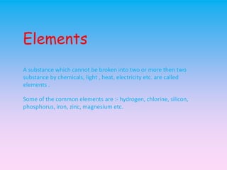 Chapter 4 materials metals and non metals.pptx | Chemistry | Science