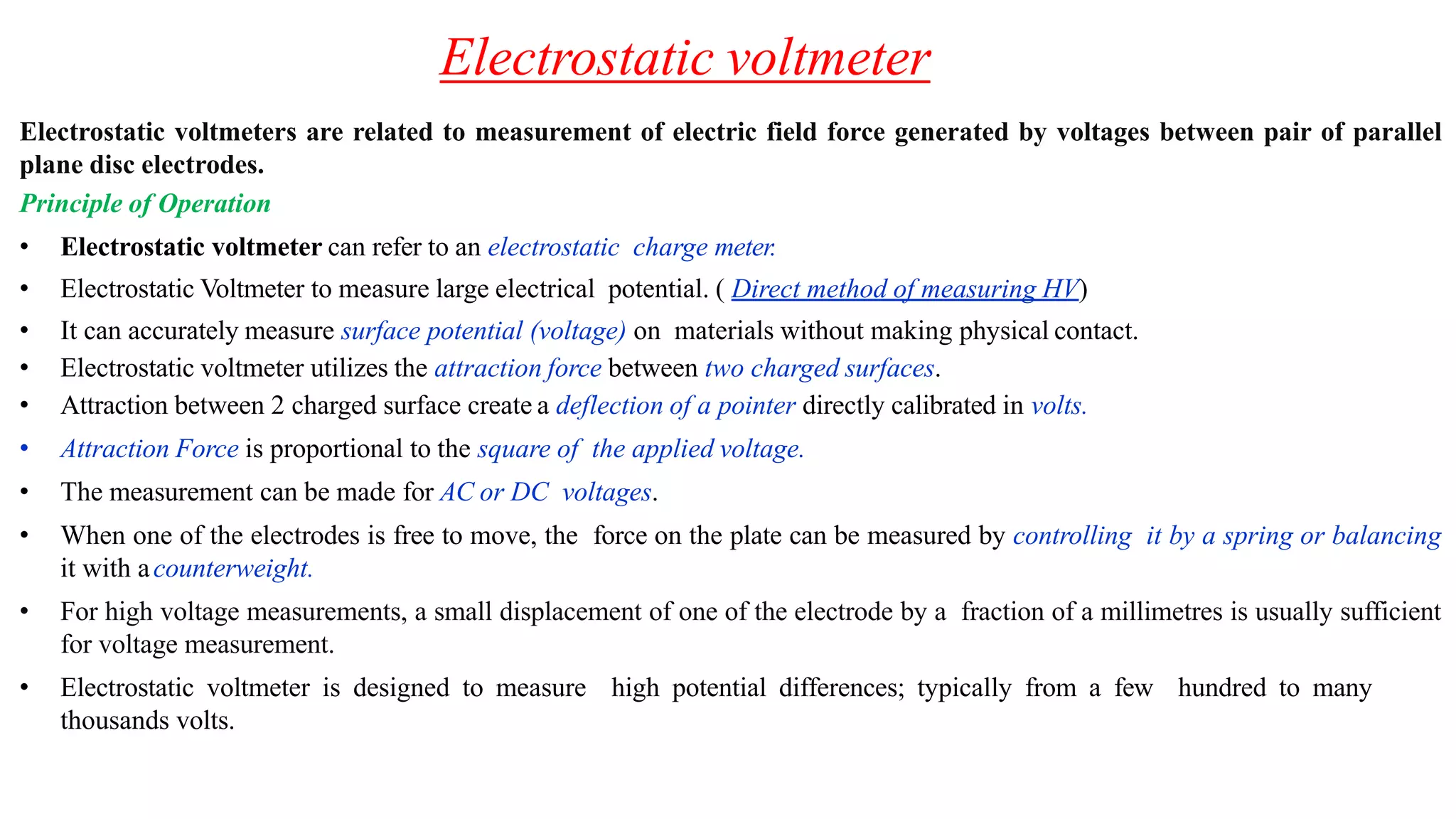 measurement of high voltage and high currents | PPTX