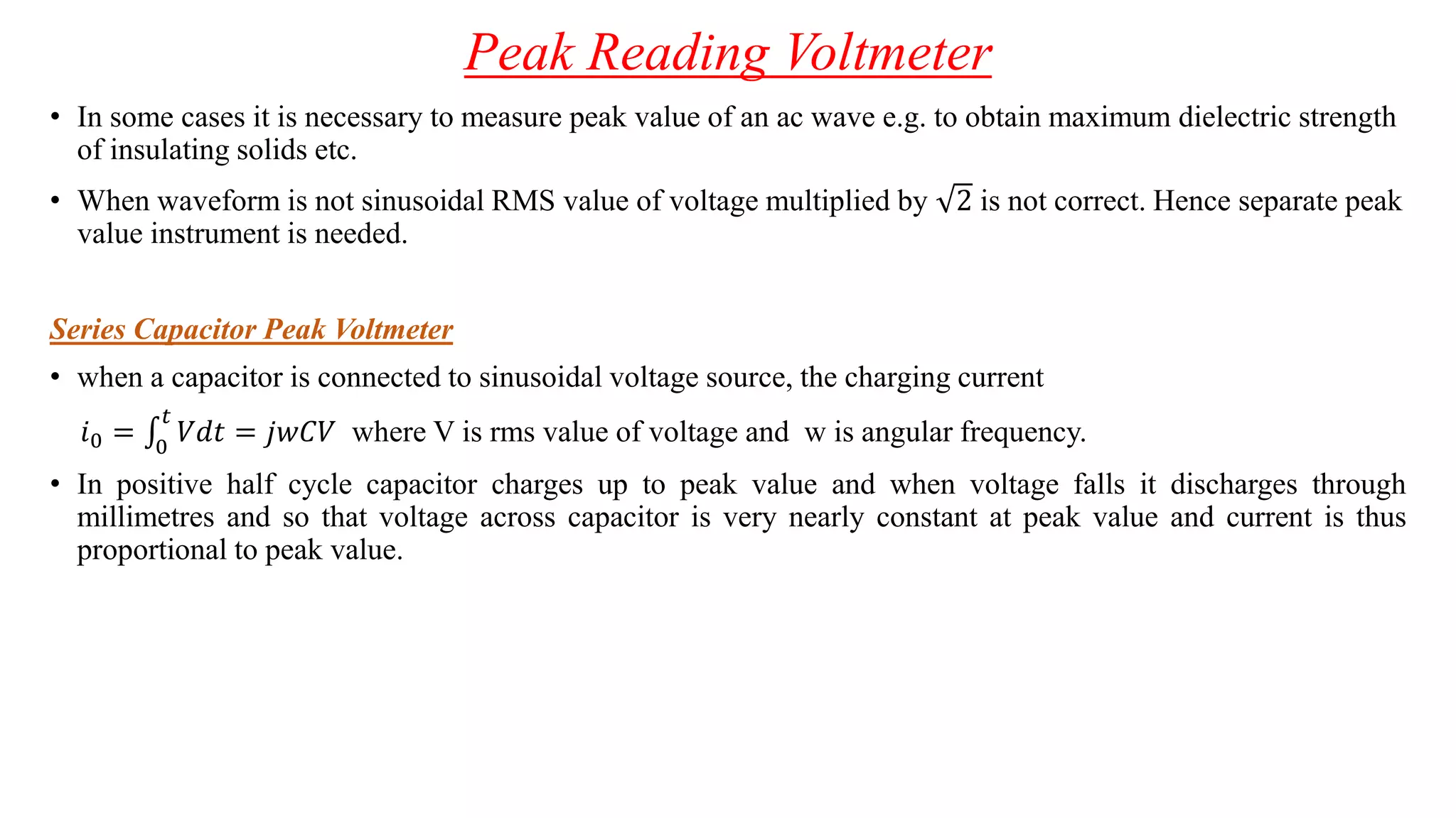 measurement of high voltage and high currents | PPTX