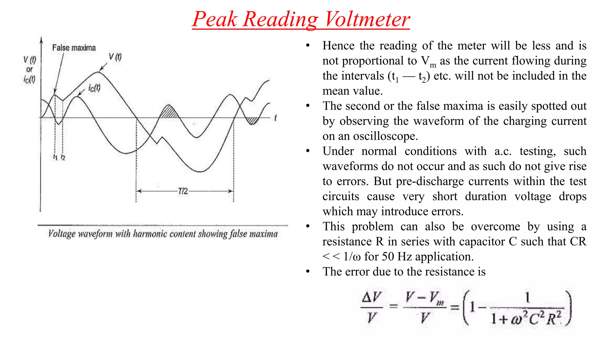 measurement of high voltage and high currents | PPTX