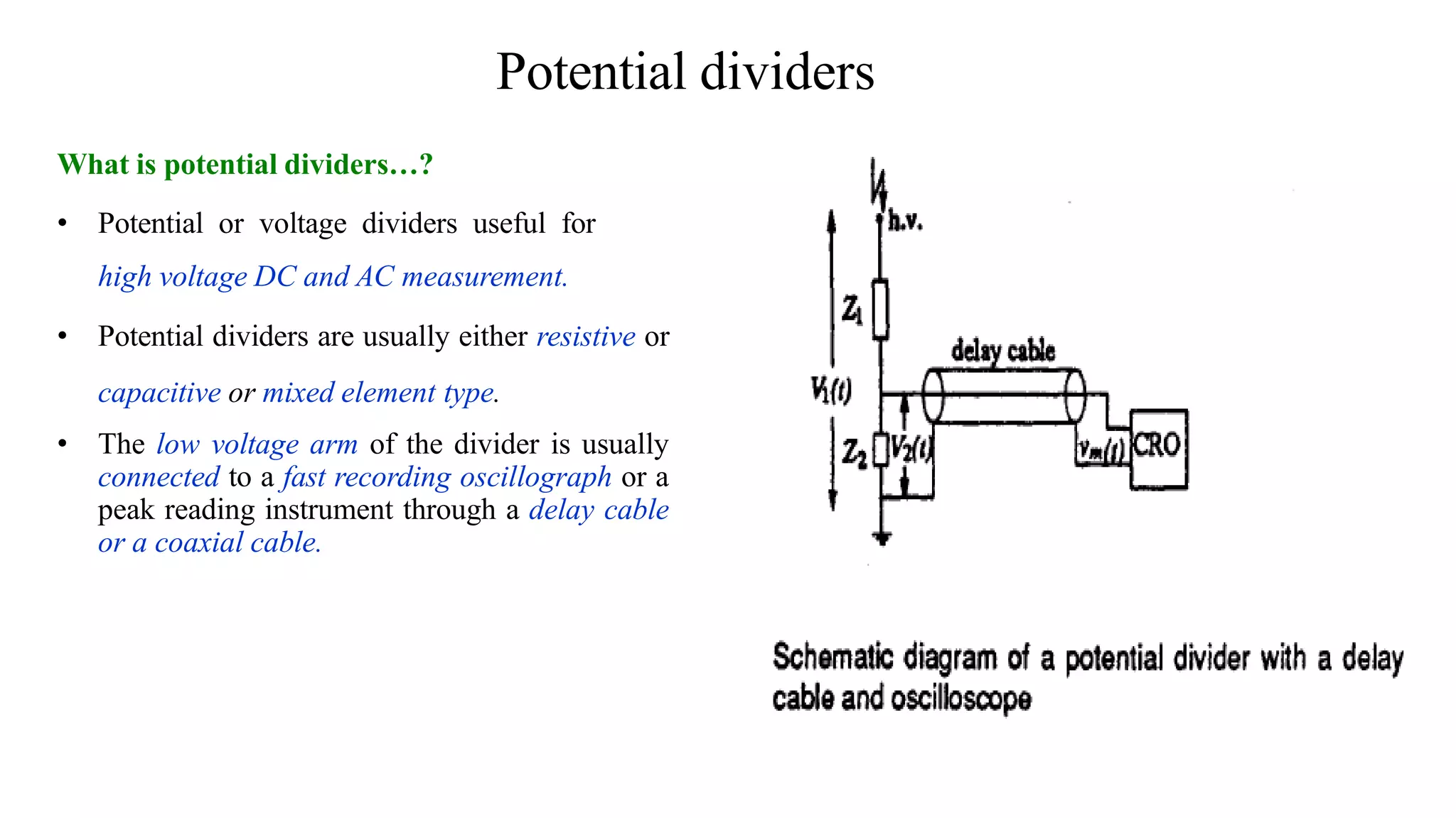 measurement of high voltage and high currents | PPTX