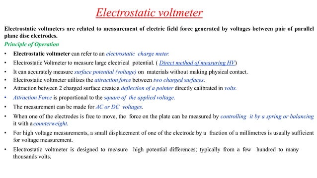 measurement of high voltage and high currents | PPTX