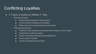 Chapter 4: Loyalty - Media Ethics | PPTX