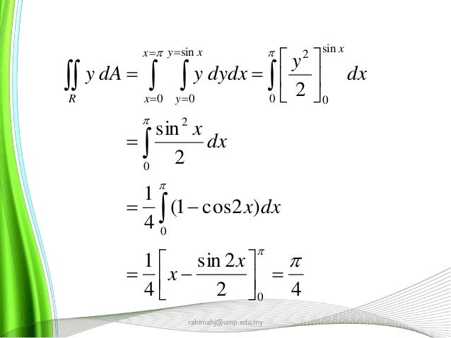 Applied Calculus Chapter 4 multiple integrals