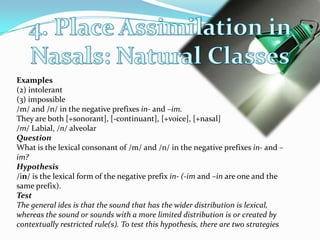 Chapter4 natural classes of sounds distinctive features | PPTX ...