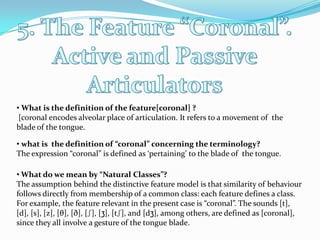 Chapter4 natural classes of sounds distinctive features | PPTX ...