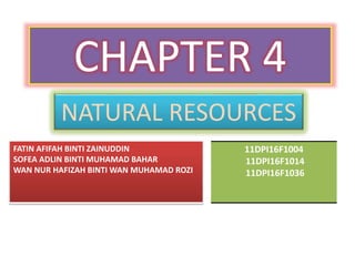 CHAPTER 4 NATURAL RESOURCES | PPTX