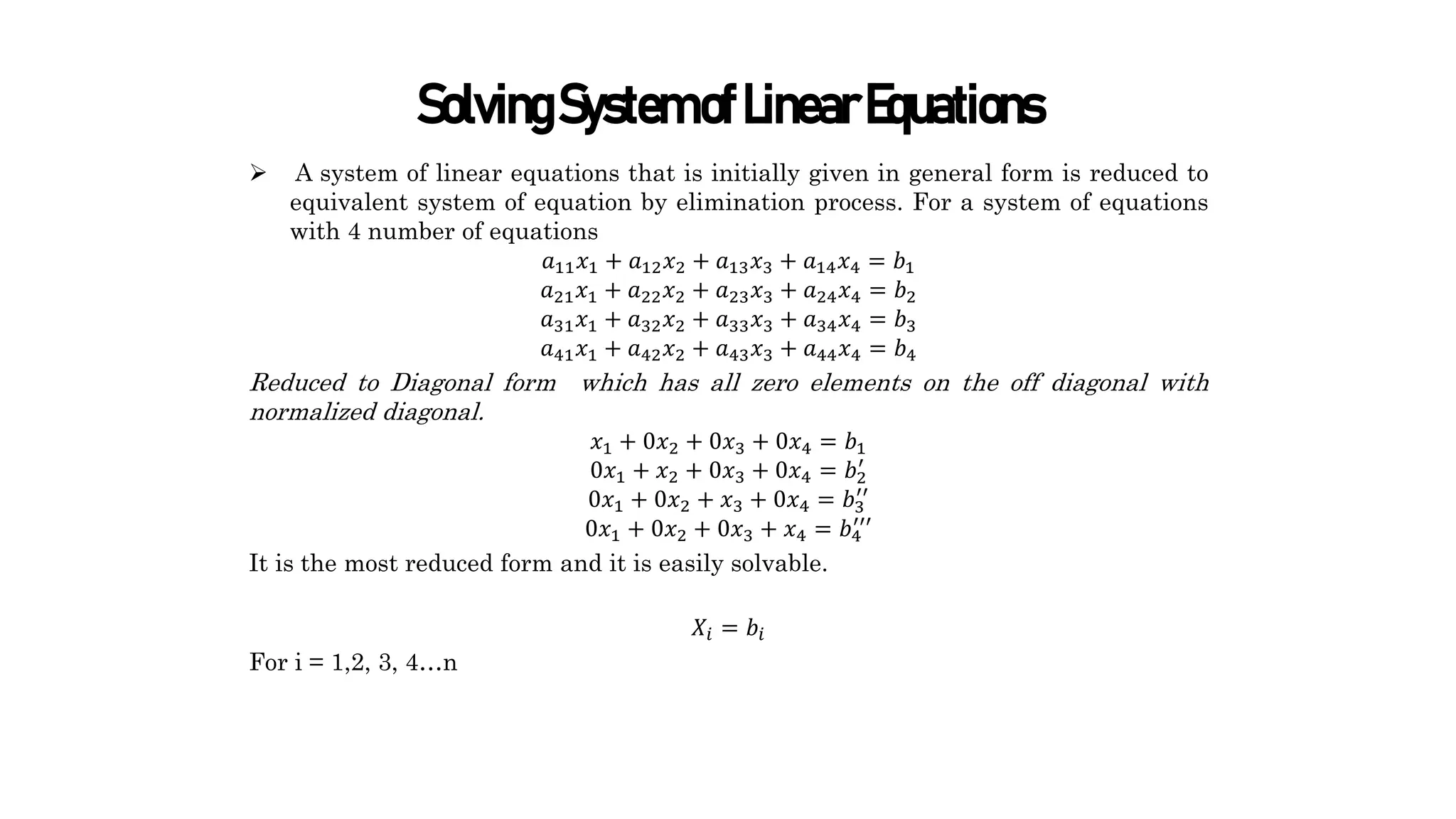 Computational Method for Engineers: Solving a system of Linear ...