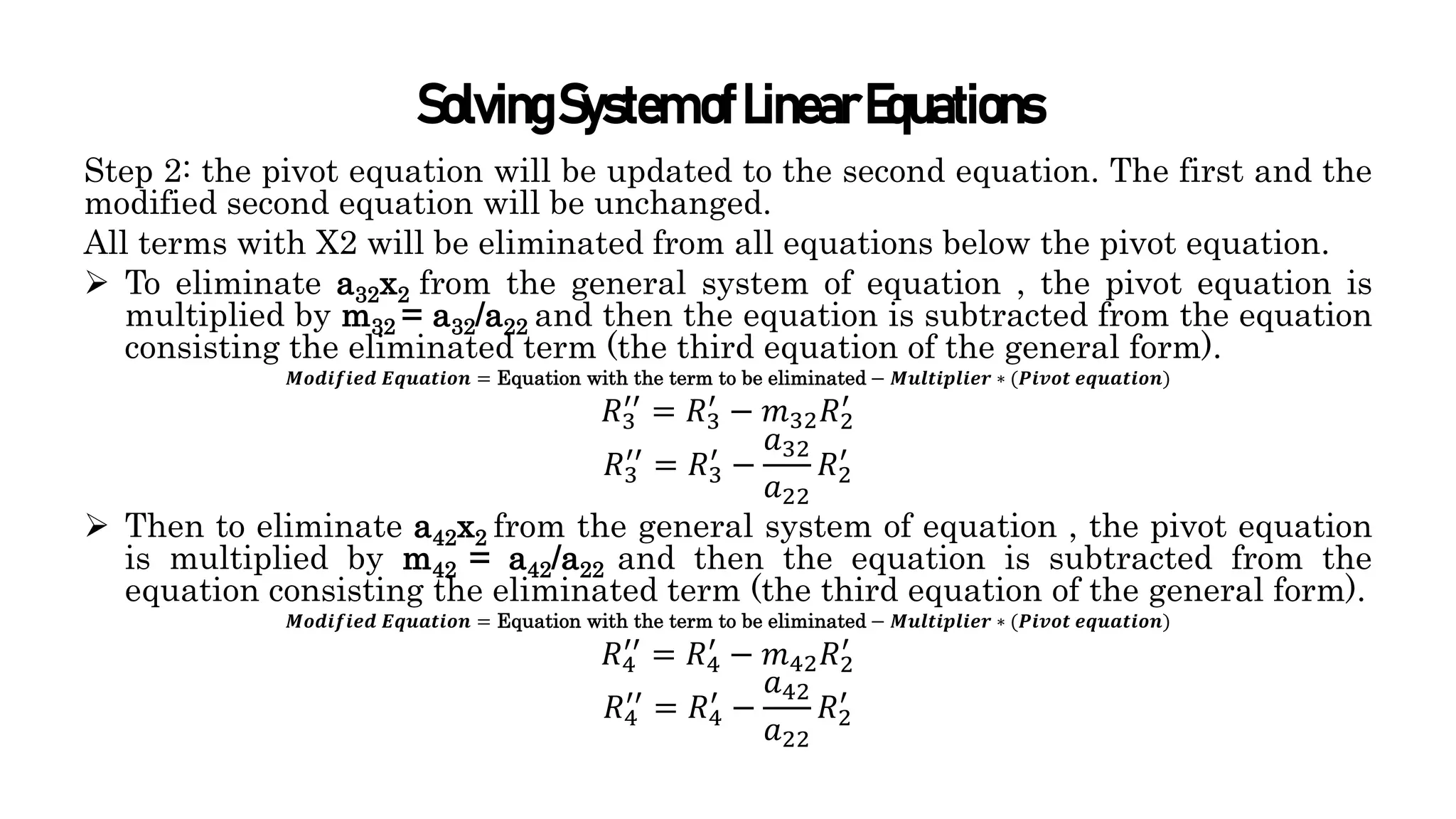 Computational Method for Engineers: Solving a system of Linear ...