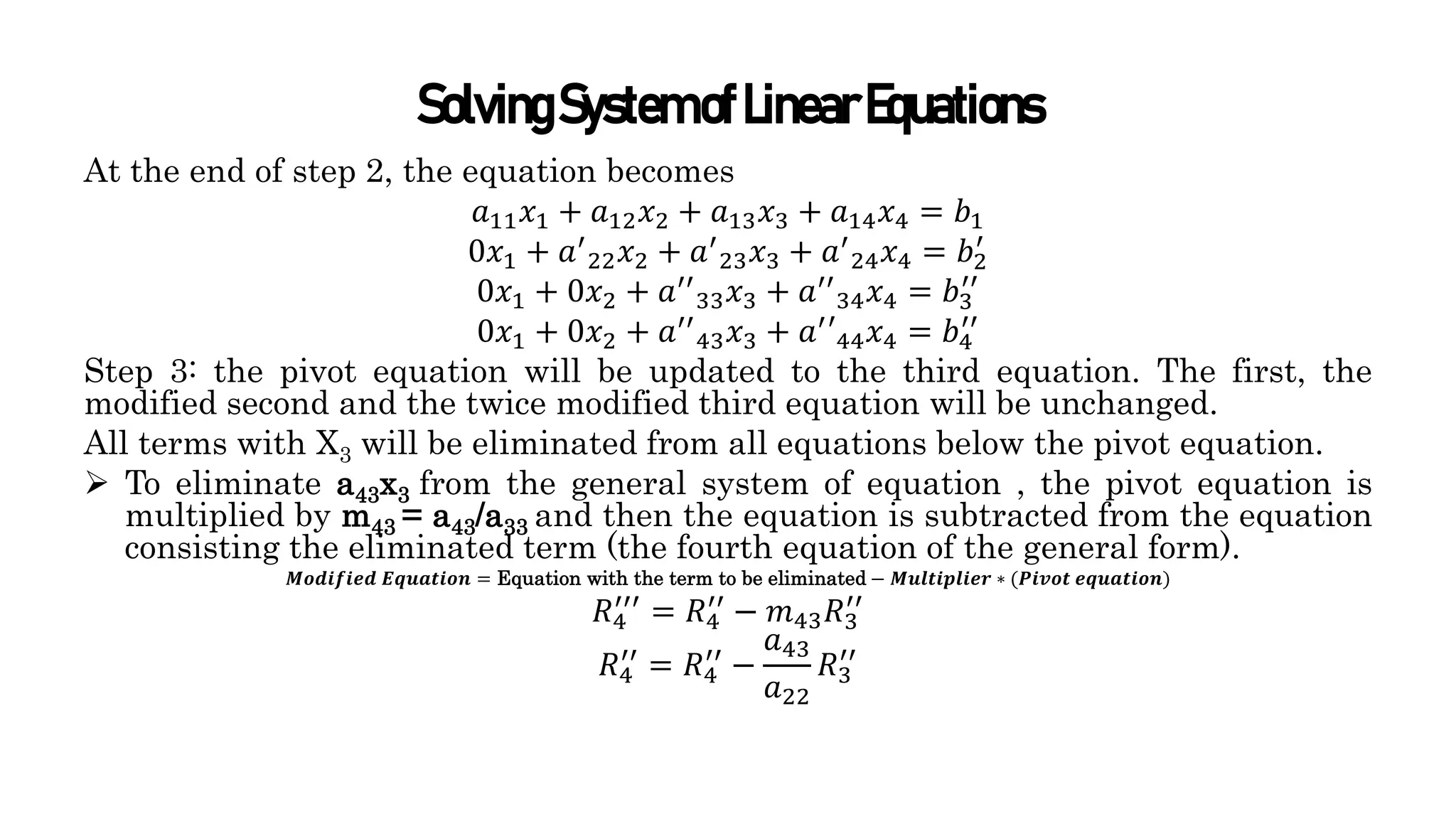 Computational Method for Engineers: Solving a system of Linear ...