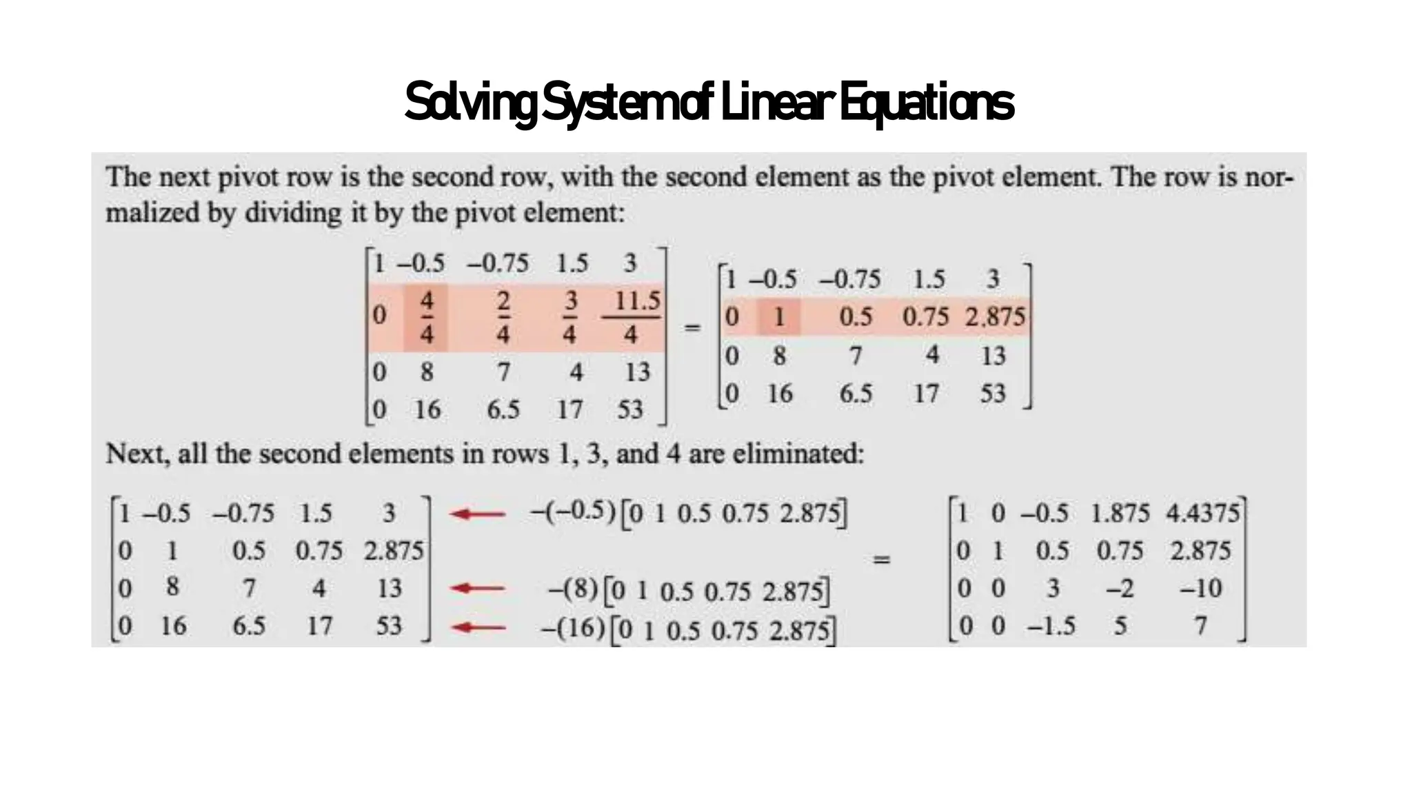 Computational Method for Engineers: Solving a system of Linear ...