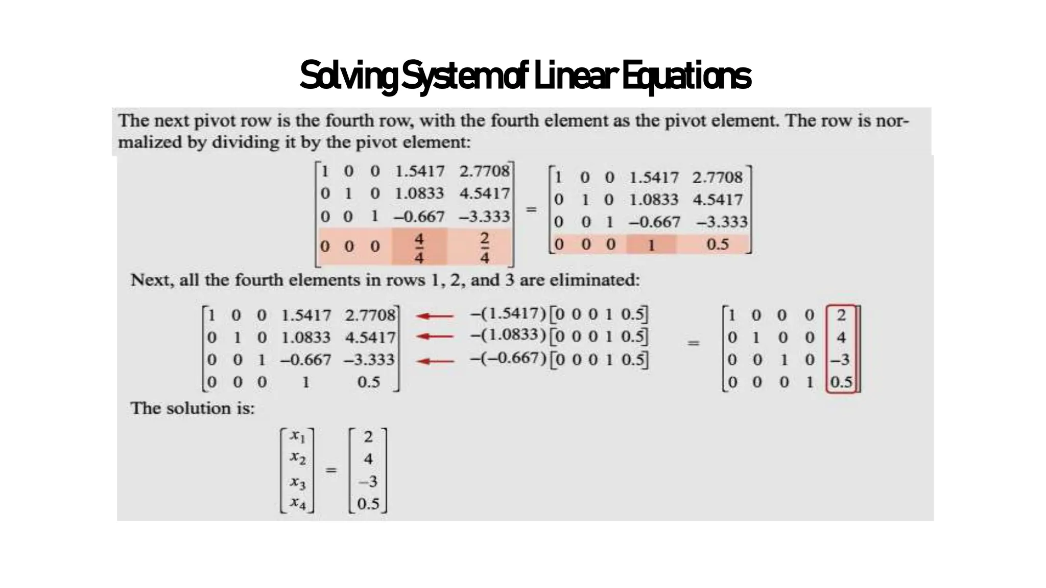 Computational Method for Engineers: Solving a system of Linear ...