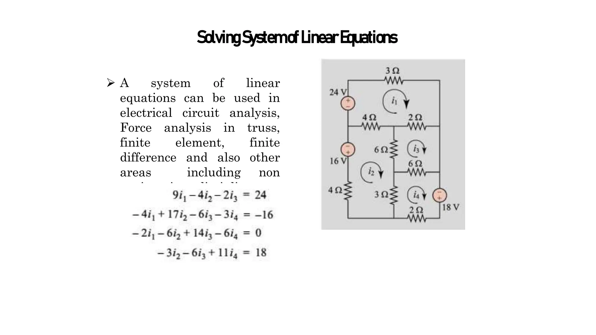 Computational Method for Engineers: Solving a system of Linear ...