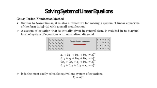 Computational Method for Engineers: Solving a system of Linear ...