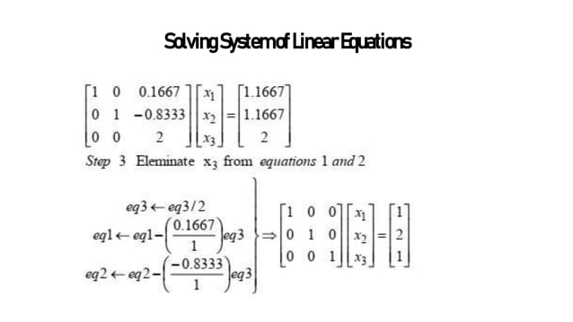 Computational Method for Engineers: Solving a system of Linear ...