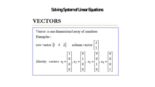 Computational Method for Engineers: Solving a system of Linear ...