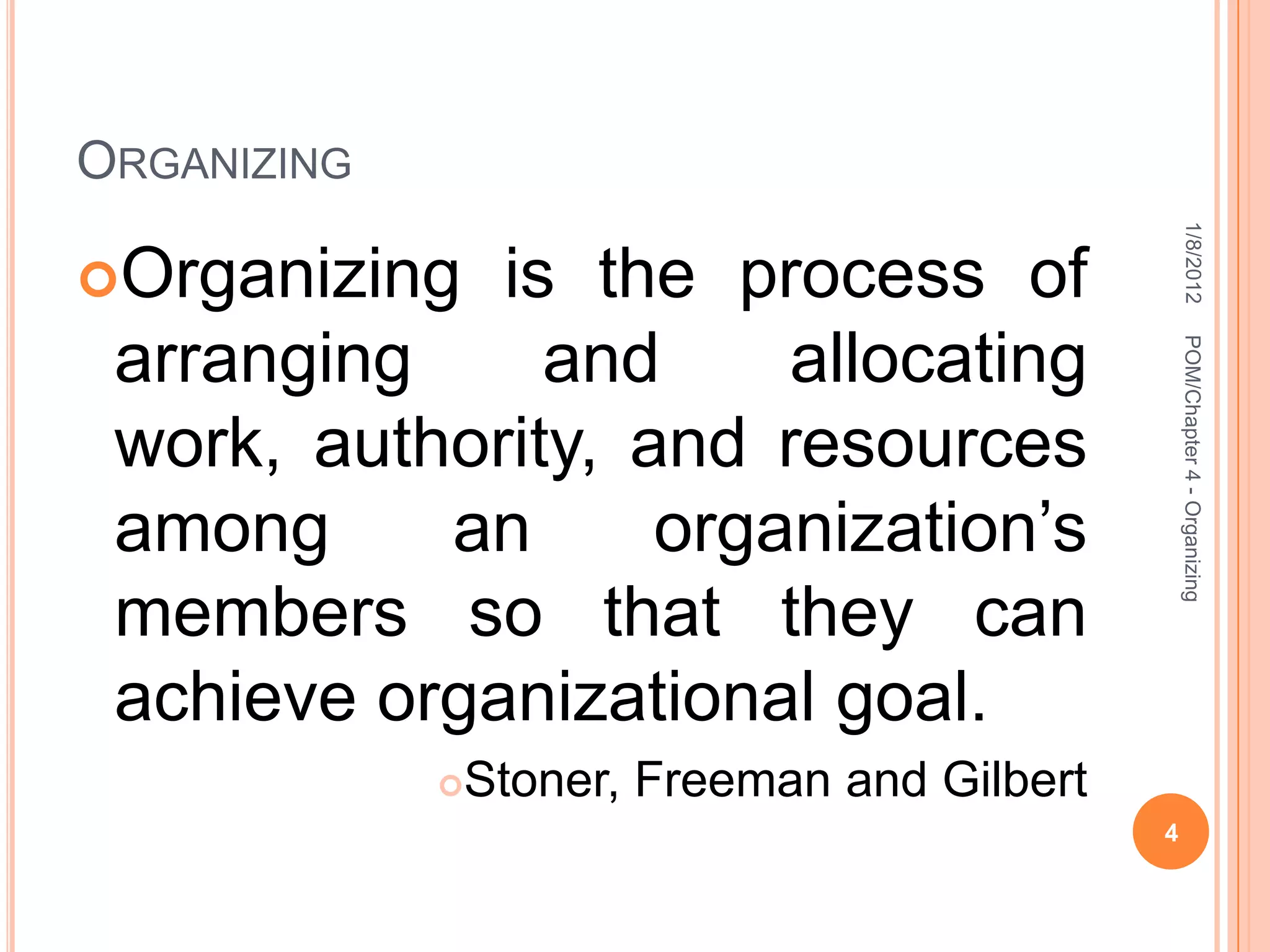 Chapter 4 organizing | PPTX