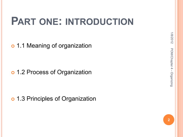 Chapter 4 organizing | PPTX