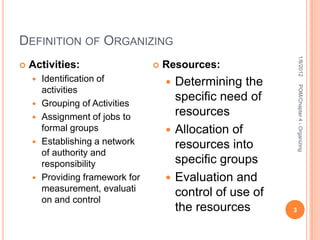 Chapter 4 organizing | PPTX