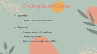 Chapter 4 organizing & manipulating the data in database | PPT